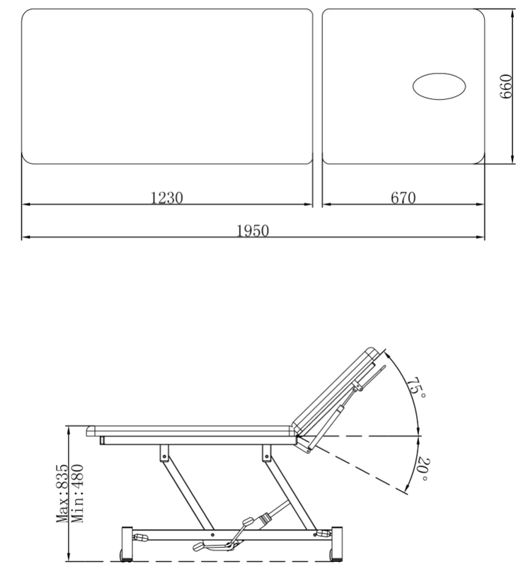 Hydraulic Medical Treatment Tables for Examination Room