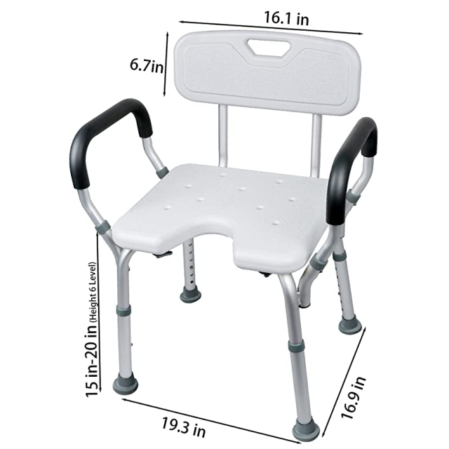 Heavy Duty Medical Shower Chair with Arms